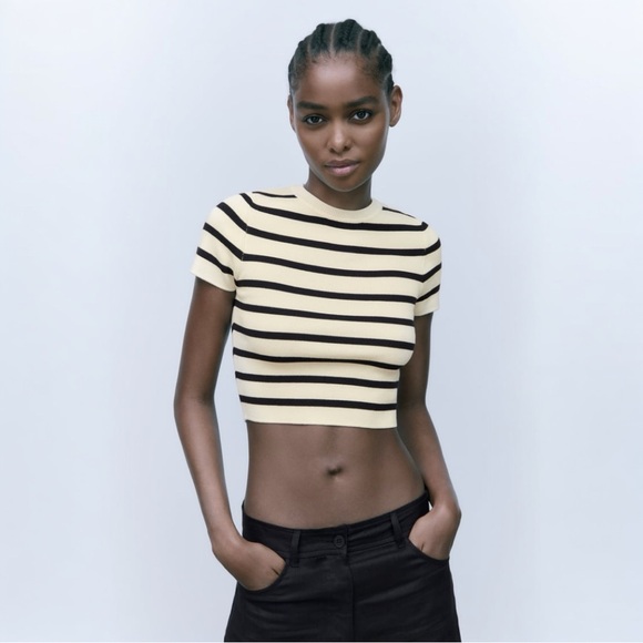Zara | Tops | Zara Basic Cropped Knit Top | Poshmark